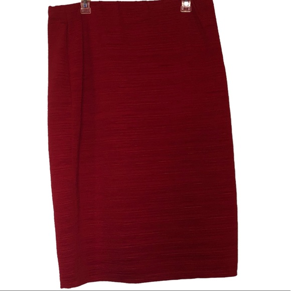 Cato | Skirts | Cato Red Ruched Design Midi Skirt Size 4 16w | Poshmark